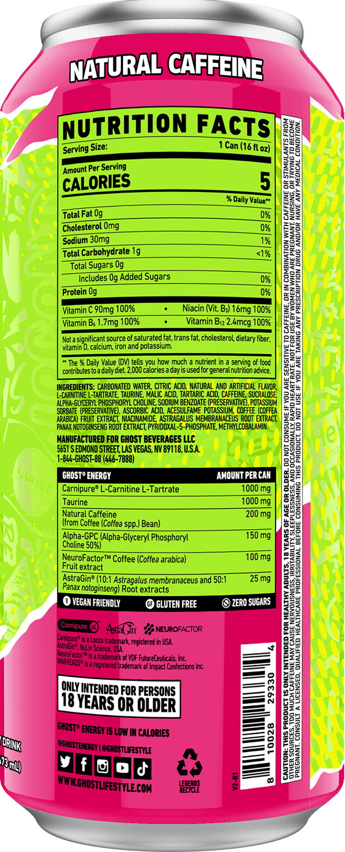 GHOST® ENERGY x WARHEADS® | WARHEADS® "SOUR WATERMELON" – DRINKGHOST